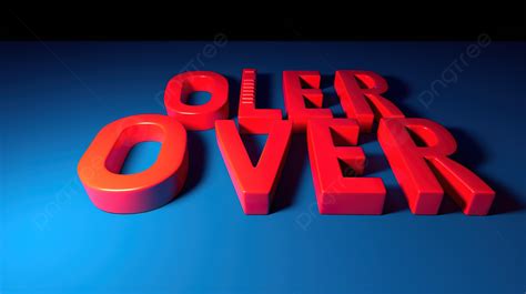 Game Over In Red 3d Rendered Text Against A Blue Backdrop Background Game Over Computer Game