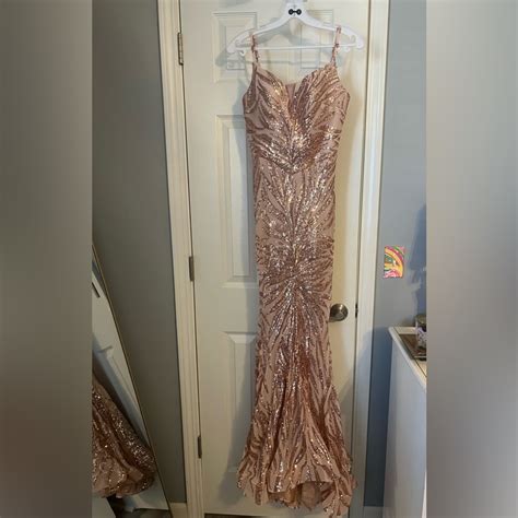 Portia And Scarlett Rose Gold Prompageant Dress Size Gem