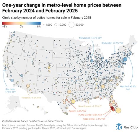 Housing Market Map Zillow Downgrades Its 2025 Home Price Forecast