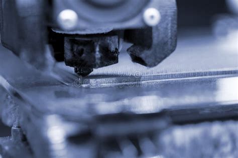 3d Printer Close Up Working 3d Printer Close Up Process Of Printing