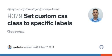 Set Custom Css Class To Specific Labels · Issue 379 · Django Crispy