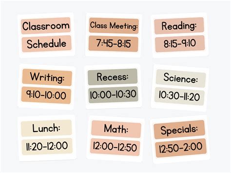 Editable Boho Classroom Schedule Template Digital Download Etsy