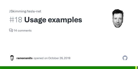 Usage Examples Issue JSkimming Tesla Net GitHub