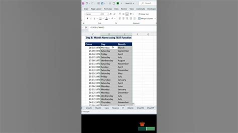 how to use text function to extract date month year in excel youtube