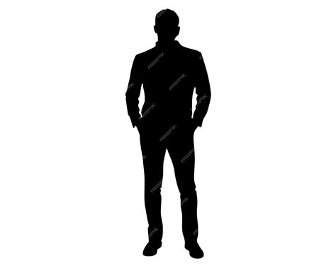 Vector Graphics Of One Man Standing Silhouette Artwork And Drawings