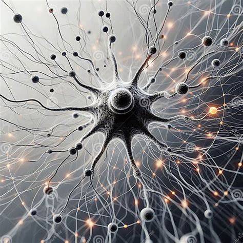 Ai Generated Illustration Of A Futuristic Neural Network With Glowing Synapses And Digital