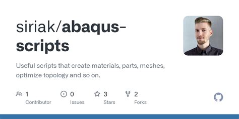 Github Siriakabaqus Scripts Useful Scripts That Create Materials