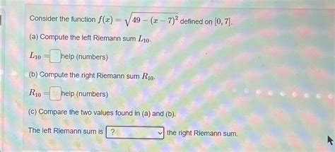 Solved Consider The Function Fx49 X 722 ﻿defined On