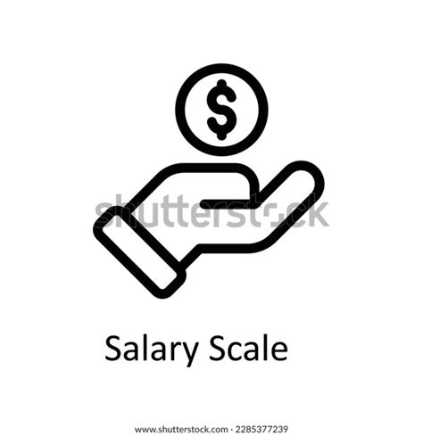 Salary Scale Vector Outline Icons Simple Stock Vector Royalty Free