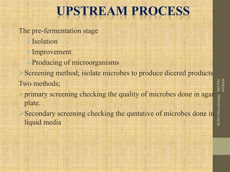 Upstream And Down Stream Process Pptx Chemistry Science