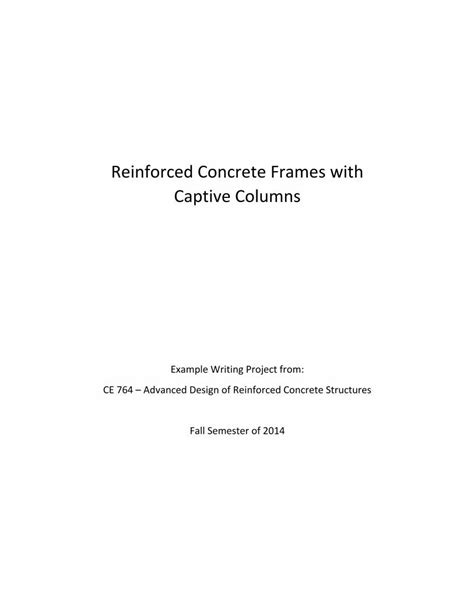 Pdf Reinforced Concrete Frames With Captive Columns Dokumen Tips