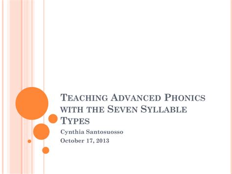 Advanced Phonics 7 Syllable Types And Cutting Patterns