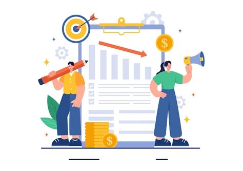 Premium Vector Cost Reduction Vector Illustration Depicting Decrease