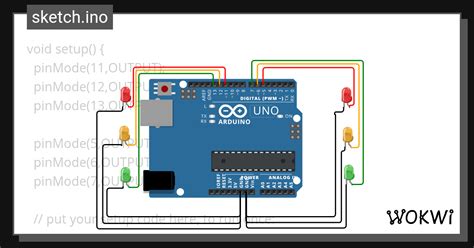 Traffic Light Wokwi Esp32 Stm32 Arduino Simulator