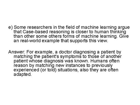 Machine Learning Instance Based Learning Case Based Reasoning