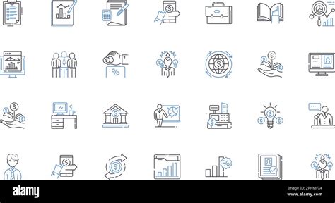Appraisal Line Icons Collection Evaluation Assessment Valuation Estimate Appraise Equity