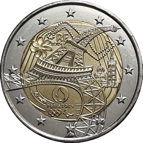 2 Euros Jo 2024 Paris Francia Numista