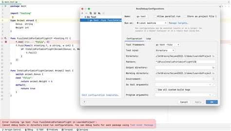 Run Tests Goland Documentation