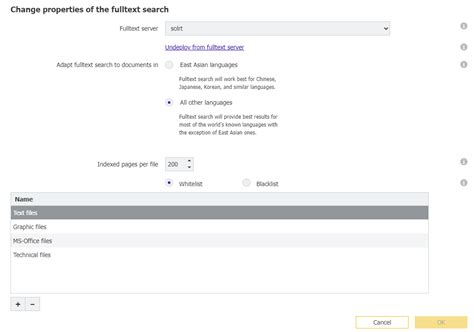 How To Limit Docuware Fulltext To Certain File Types · Docuware Support Portal