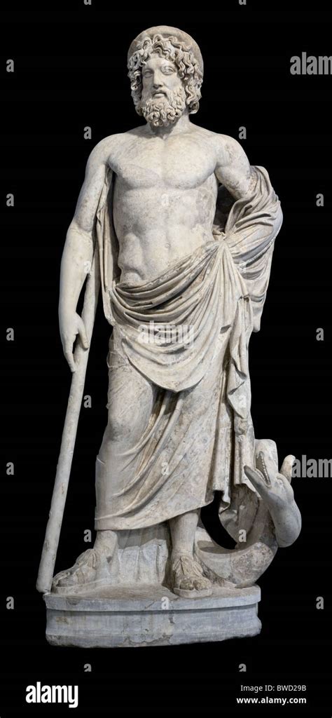 Aesculapius Asklepios Roman And Greek God Of Healing Hi Res Stock