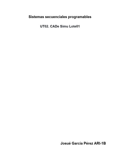 Sistemas Secuenciales Programables Pdf Relé Ingenieria Eléctrica