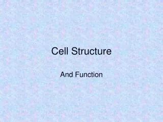 PPT Cell Structure PowerPoint Presentation Free Download ID 2409716