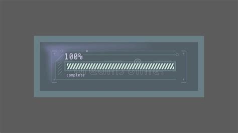 Hud Loading Element Frame With Decoding Progress Bar Stock Footage
