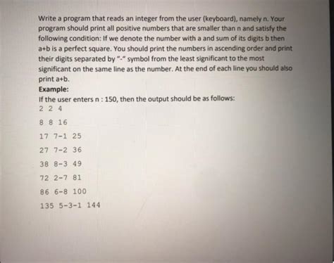 Solved Write A Program That Reads An Integer From The User