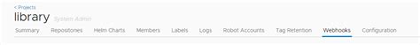 Harbor Docs Configure Webhook Notifications