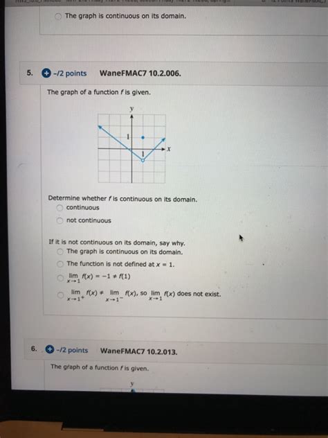 Solved The Graph Is Continuous On Its Domain Points Chegg Com