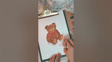 🧸오일파스텔로 곰돌이 그리기🎨오일파스텔그리기오일파스텔오일파스텔그림오일파스텔기초오일파스텔화일러스트그림손그림드로잉 Youtube