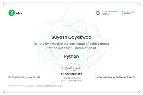 Pythoncertification Guvigeeknetworks Iitmresearchpark Pythonskills
