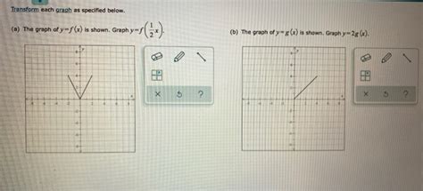 solved transform each graph as specified below a the