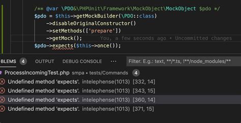 Phpunit Mockobject Not Matching Expected Type · Issue 698 · Bmewburn