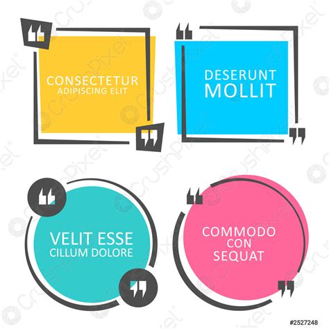 Colored Quote Speech Bubble Template Stock Vector Crushpixel