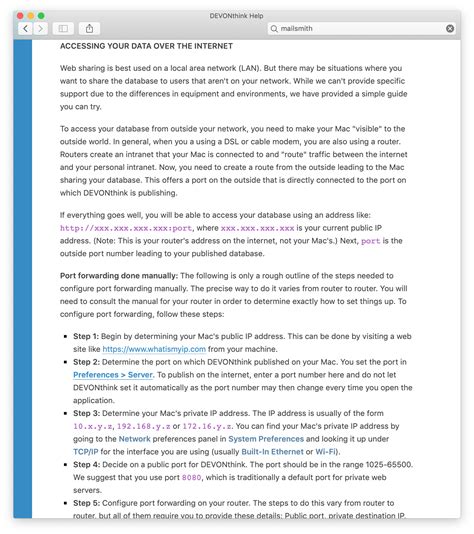 Server And Web Interface Devonthink Devontechnologies Community