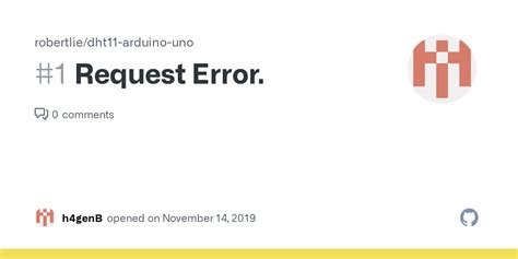 Request Error Issue 1 Robertlie Dht11 Arduino Uno GitHub