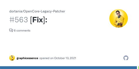 Fix · Issue 563 · Dortaniaopencore Legacy Patcher · Github