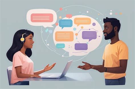 Premium Ai Image Visual Representation Of Chat Interaction Showc