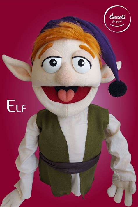Elf Puppet Custom Professional Hand Rod Puppet Half Body Christmas