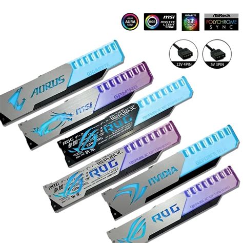 Generic Rgb Graphics Gpu Support Bracket Aluminum Video Card Vga Holder Stand Rog Msi Amd Nvidia