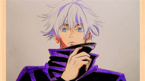 How To Draw Gojo Sataro Easy Step By Step Anime Drawing Tutorial Youtube