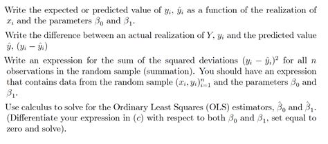 Solved Suppose The Conditional Mean Of Y Is A Linear Chegg