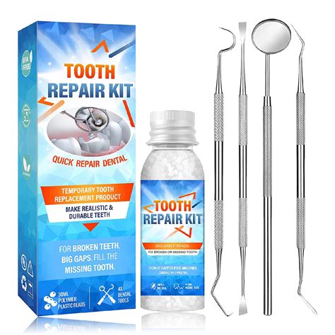 Temporary Tooth Filling Repair Kit With Professional Tools Tooth Repair Granules For Missing