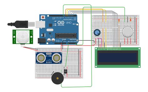 Circuit Design Draft Smart Home Security System Tinkercad