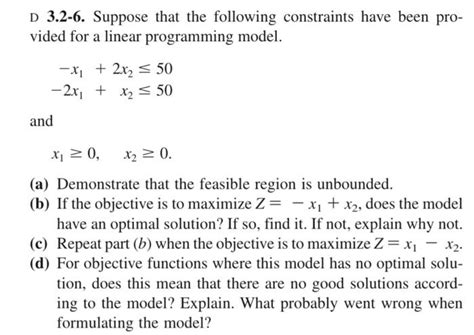 solved d 3 2 6 suppose that the following constraints have