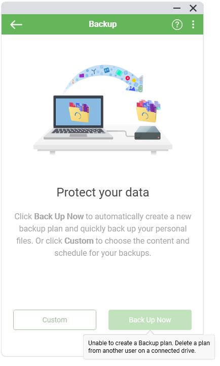 Toolkit For Windows Back Up Greyed Out And Unable To Create Backup Plan Seagate Support UK