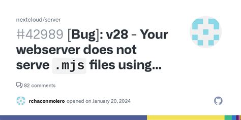 Bug V28 Your Webserver Does Not Serve `mjs` Files Using The