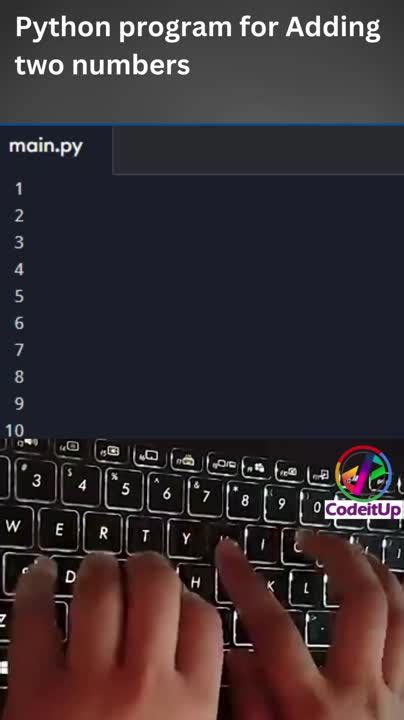 codeitup on linkedin python program for adding two numbers