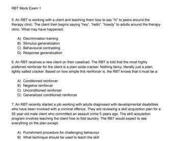 RBT Mock Exam 1 2 With Explanation Guides 2nd Edition Task List